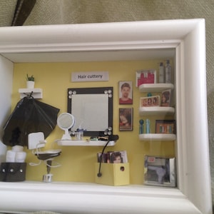 Hair Salon Miniature Shadow Box - Etsy