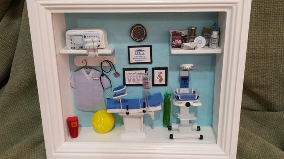 Labor and Delivery Nurse Miniature Shadow Box | Etsy