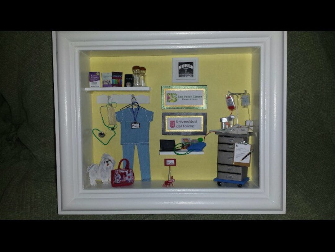 Nurse Miniature Shadow Box - Etsy