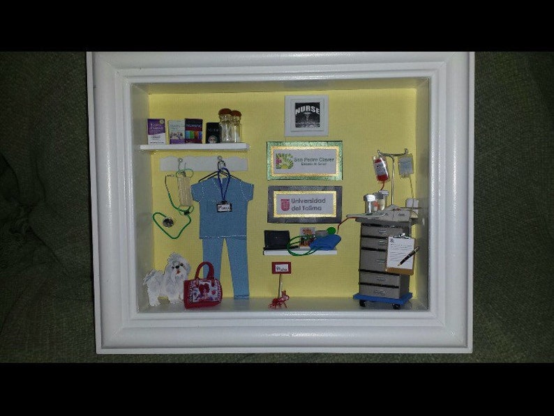 Nurse Miniature Shadow Box - Etsy