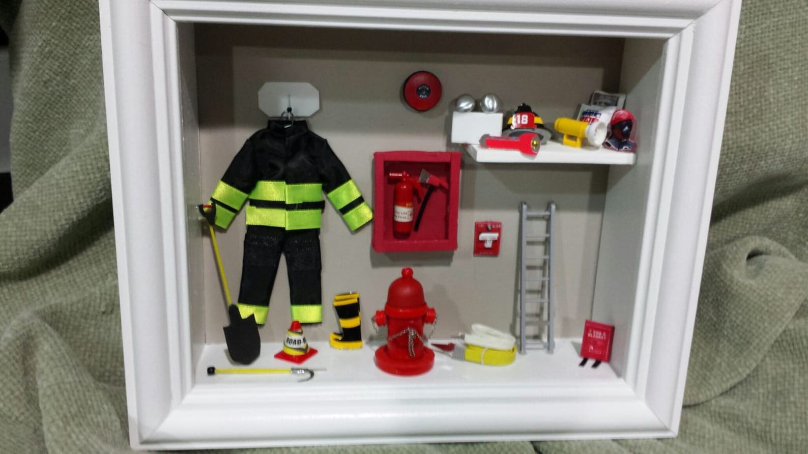 Firefighter Miniature Shadow Box - Etsy