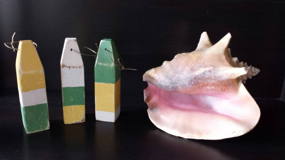 Set of 3 Wooden Mini Buoys. Made From Recycled Wood From My Backyard ...