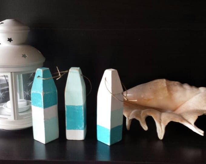 Mini Nautical Buoys. Set of 3 Recycled Handmade Hand Painted - Etsy