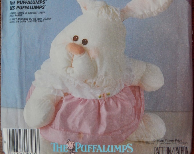 Rabbit Puffalump Sewing Pattern/ Mccall's Crafts 3019 / Vintage 1986 ...
