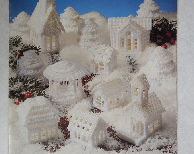 Plastic Canvas Snow Village Pattern Book/ 9 Projects Christmas Town ...