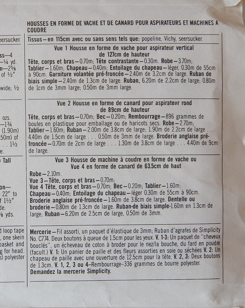 Upright Canister Vacuum Cleaner Sewing Machine Covers Pattern ...