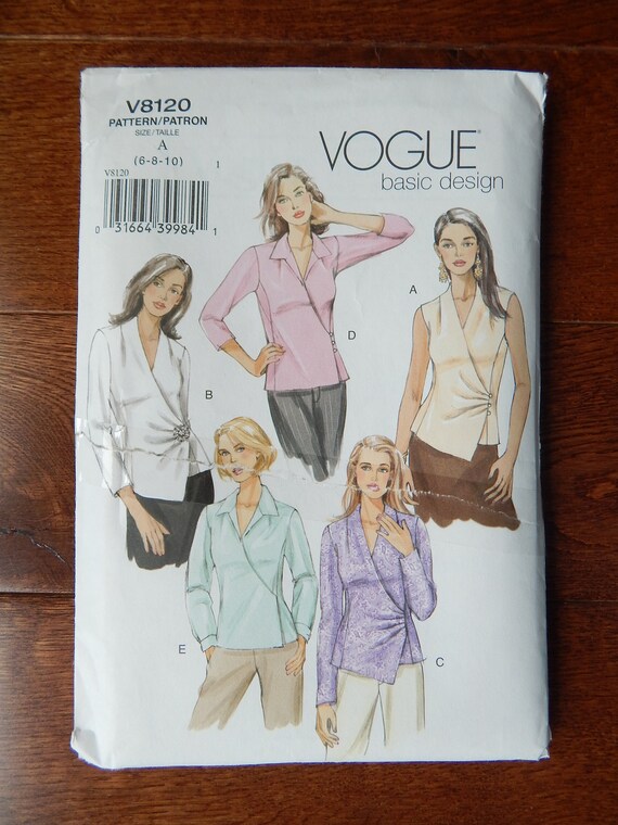 Easy Wrapped Front Blouse Sewing Pattern Side Closure - Etsy