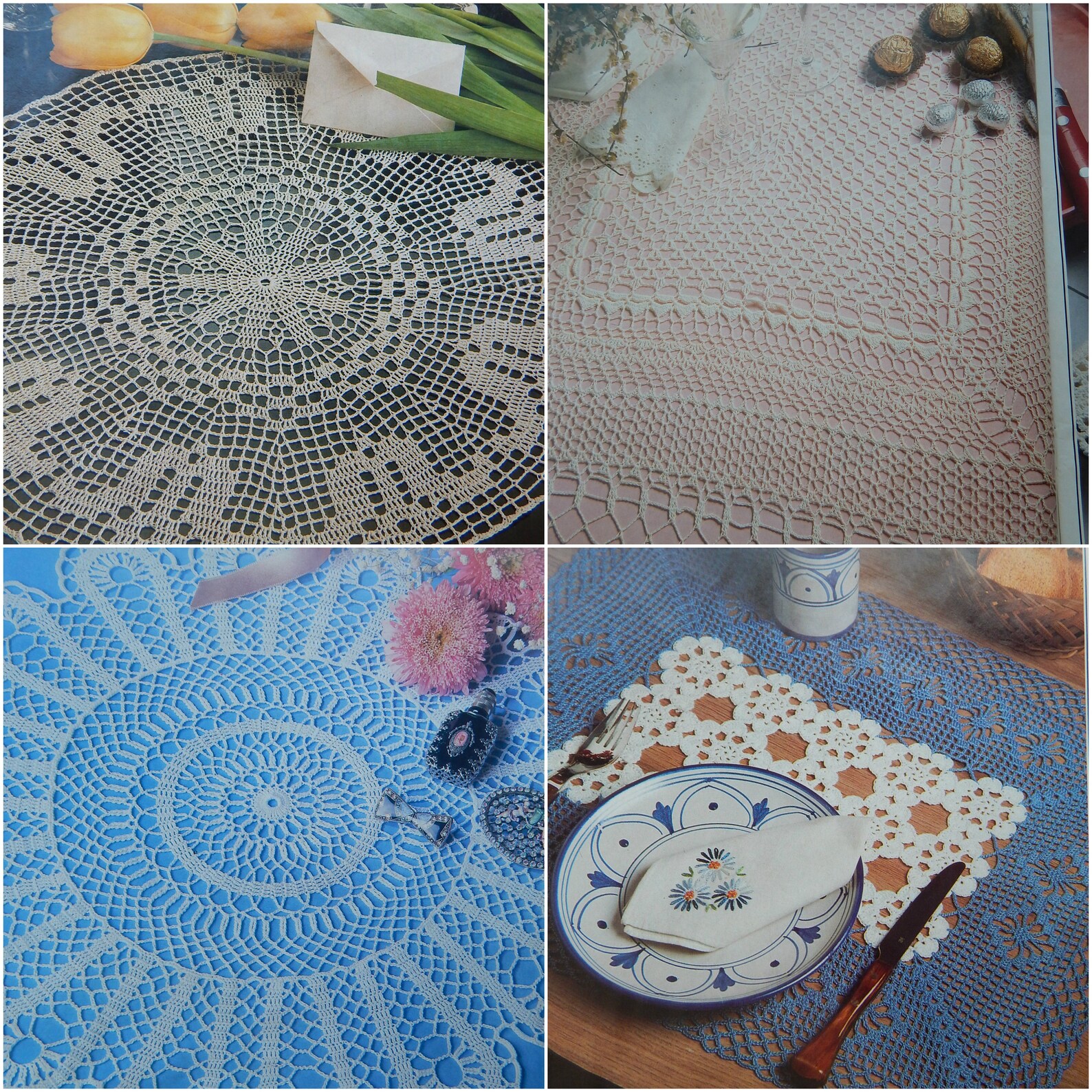 Crochet Doilies Pattern Book With Diagrams Magic Crochet - Etsy