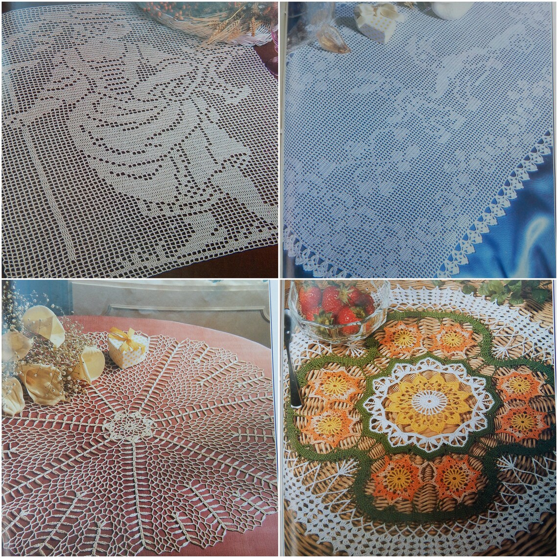 Crochet Doilies Pattern Book With Diagrams Magic Crochet - Etsy