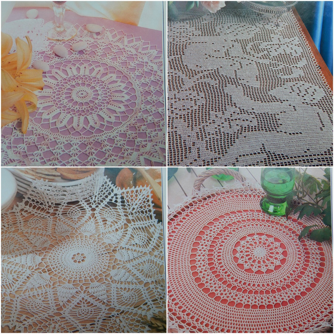 Crochet Doilies Pattern Book With Diagrams Magic Crochet - Etsy