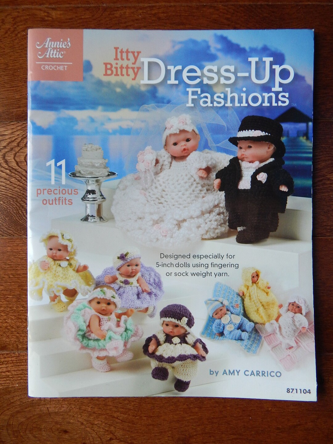 Crochet Doll Clothes Pattern Book 5 Baby Dolls Itty Bitty Dress up Fashion by Amy Carrico 11 ...