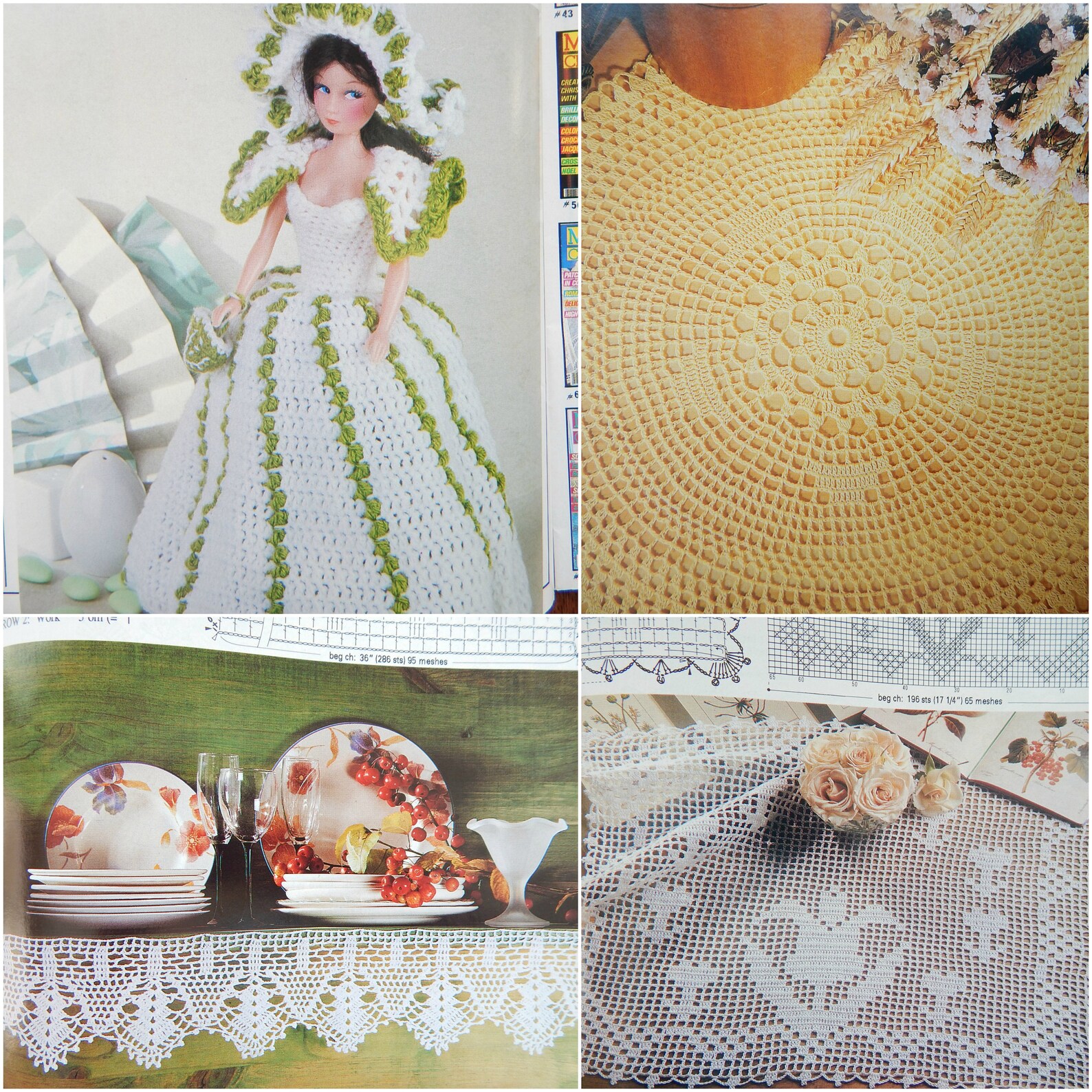 Crochet Doily Pattern Book Diagrams Magic Crochet Magazine - Etsy
