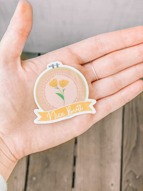 Nice Butt Sticker Embroidery Sticker Hoop Butt Sticker | Etsy