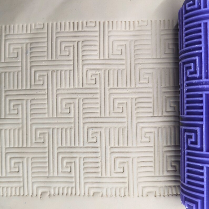 Clay Texture Roll + Stamp - Labyrinth - Etsy