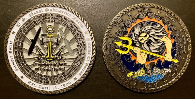 Eternal Patrol Submarine Challenge Coin - US Navy - Etsy