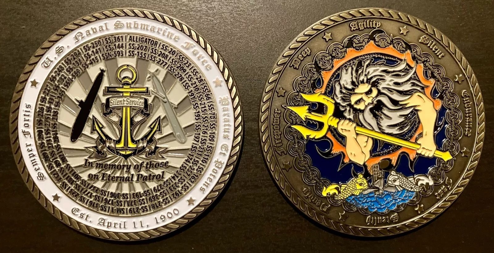 Eternal Patrol Submarine Challenge Coin - US Navy - Etsy