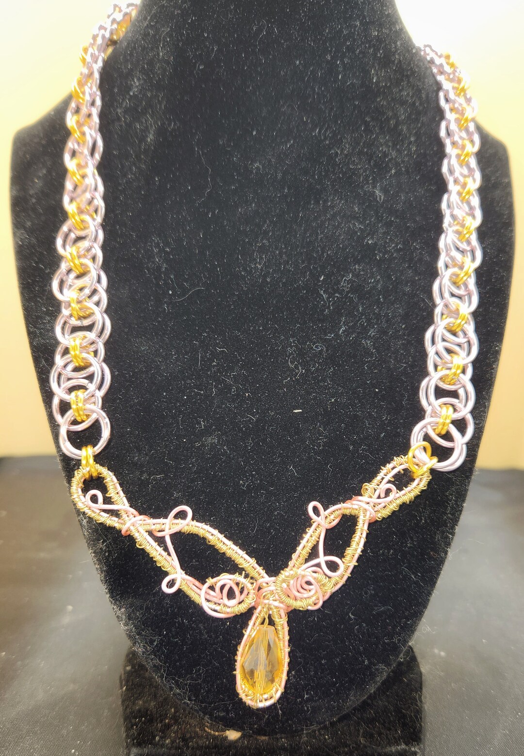 Elven Filigree Necklace With Celtic Weave Chainmail - Etsy