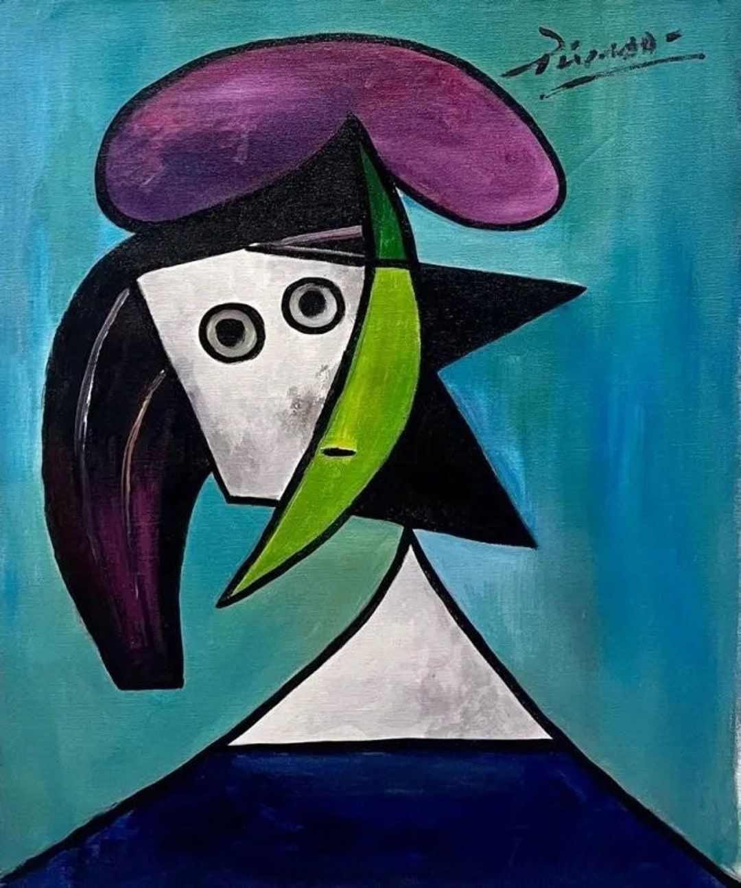 Pablo Picasso Cubism Portrait Female Fernand Leger Matisse Era Hand ...