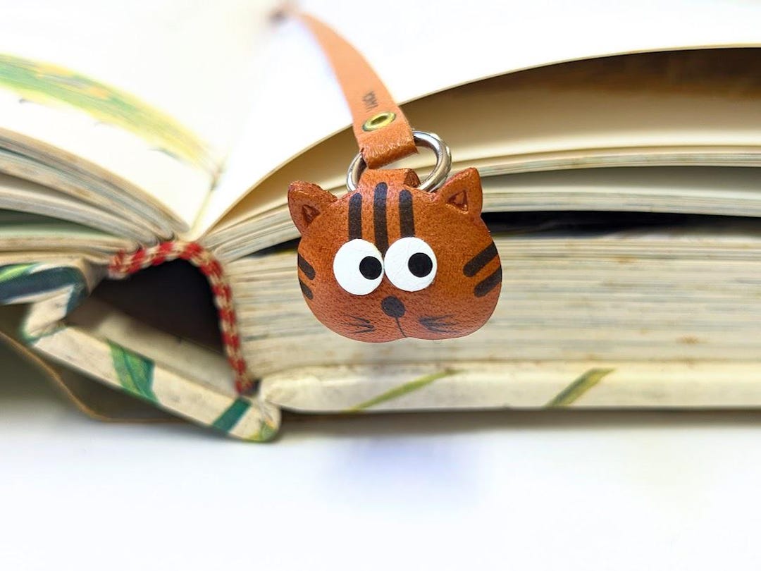Cat Leather 3D Cat Bookmark/bookmarks/bookmarker *VANCA* Made in Japan ...