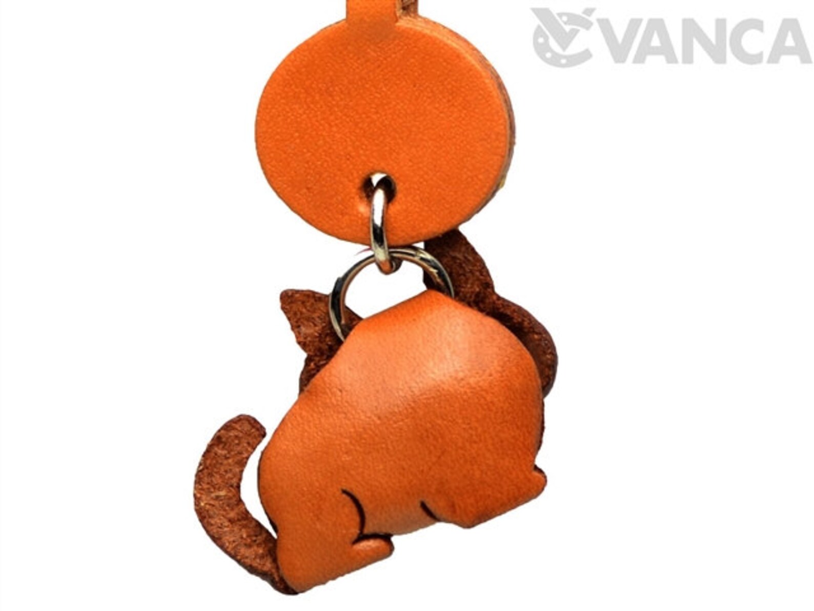Plain Sleeping 3D Leather Cat Keychain Keyring Purse Charm - Etsy