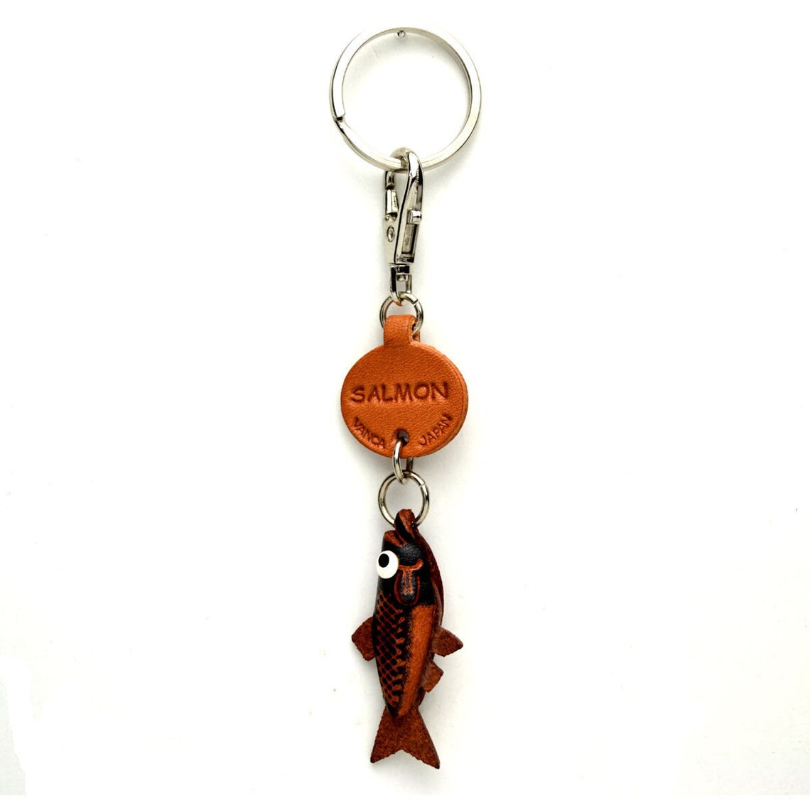 Salmon 3D Leather Fish/sea Animal Keychain Keyring Purse Charm Zipper ...
