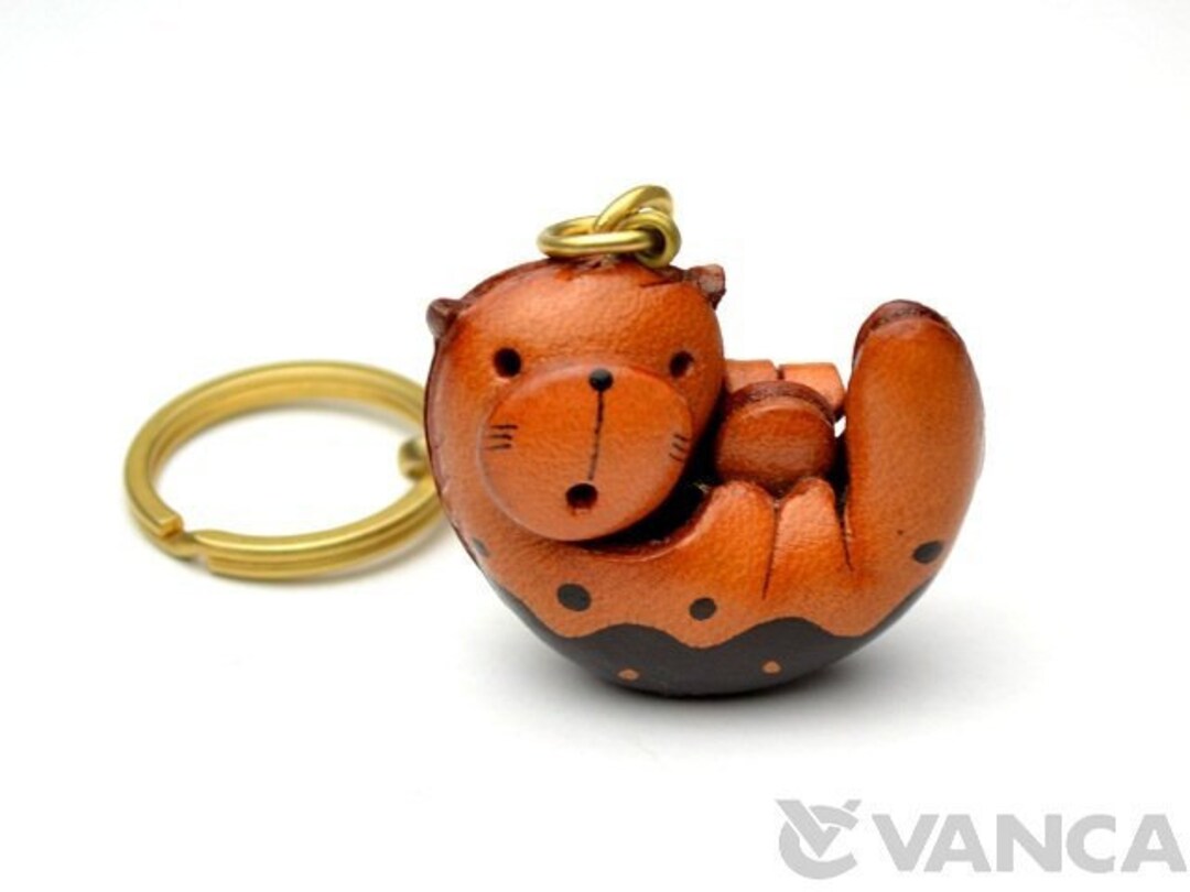 Sea-otter 3D Leather Keychain(l) *VANCA* Made in Japan #56176 - Etsy