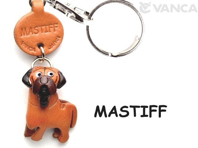 Mastiff Japanese 3D Leather Dog Keychain Keyring Purse Charm Zipper ...