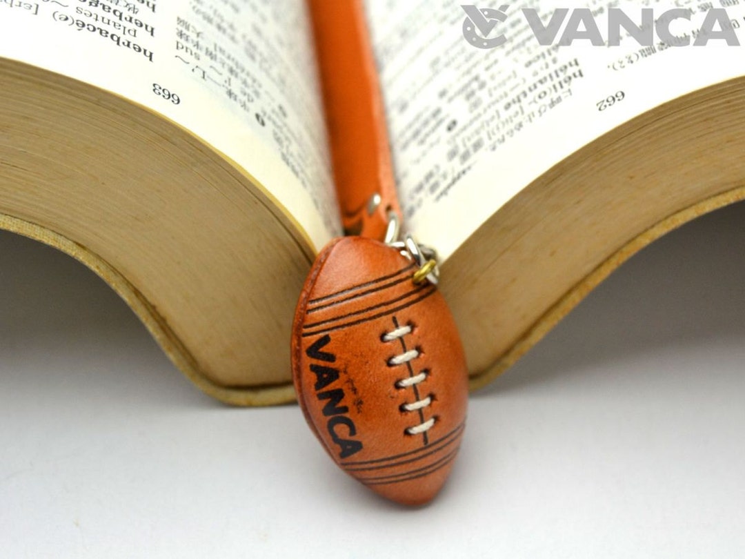 Rugby Ball/american Football Leather Charm Bookmark/bookmarks ...