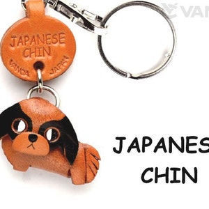 Japanese Chin 3D Leather Dog Keychain Keyring Purse Charm Zipper Pull ...