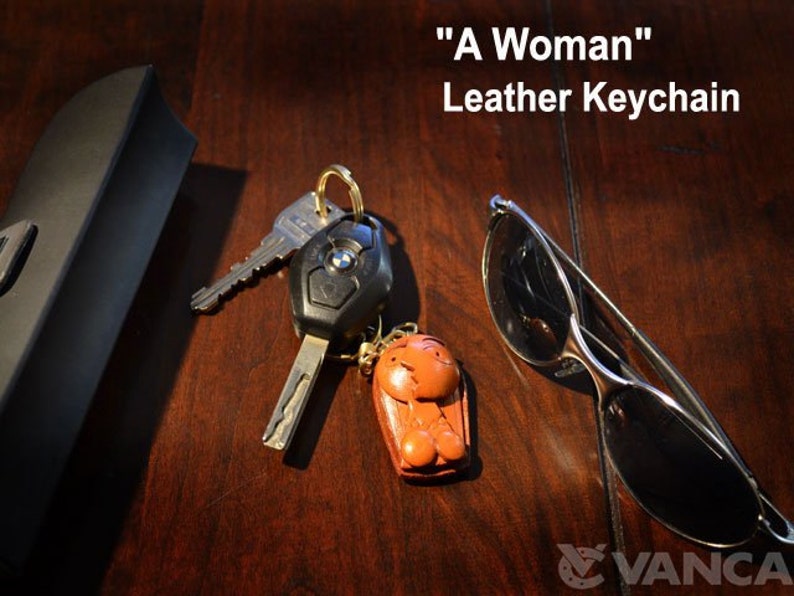 A Woman 3D Leather Keychain(l) *VANCA* Made in Japan #56802 - Etsy