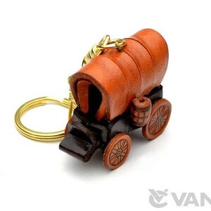 Covered Wagon Leather 3D Leather Keychain(l) *VANCA* Made in Japan ...