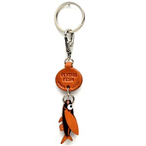 Flying Fish 3D Leather Fish/sea Animal Keychain Keyring Purse Charm ...