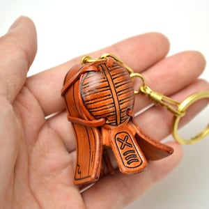 Kendo Mask 3D Leather Keychain(l) *VANCA* Made in Japan #56899 - Etsy