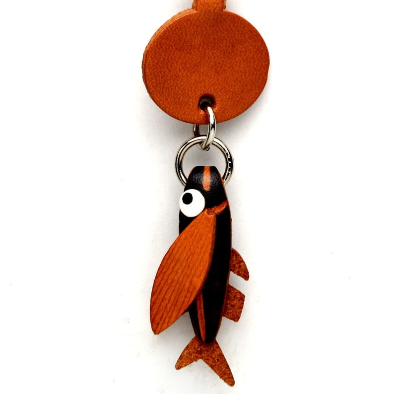 Flying Fish 3D Leather Fish/sea Animal Keychain Keyring Purse Charm ...