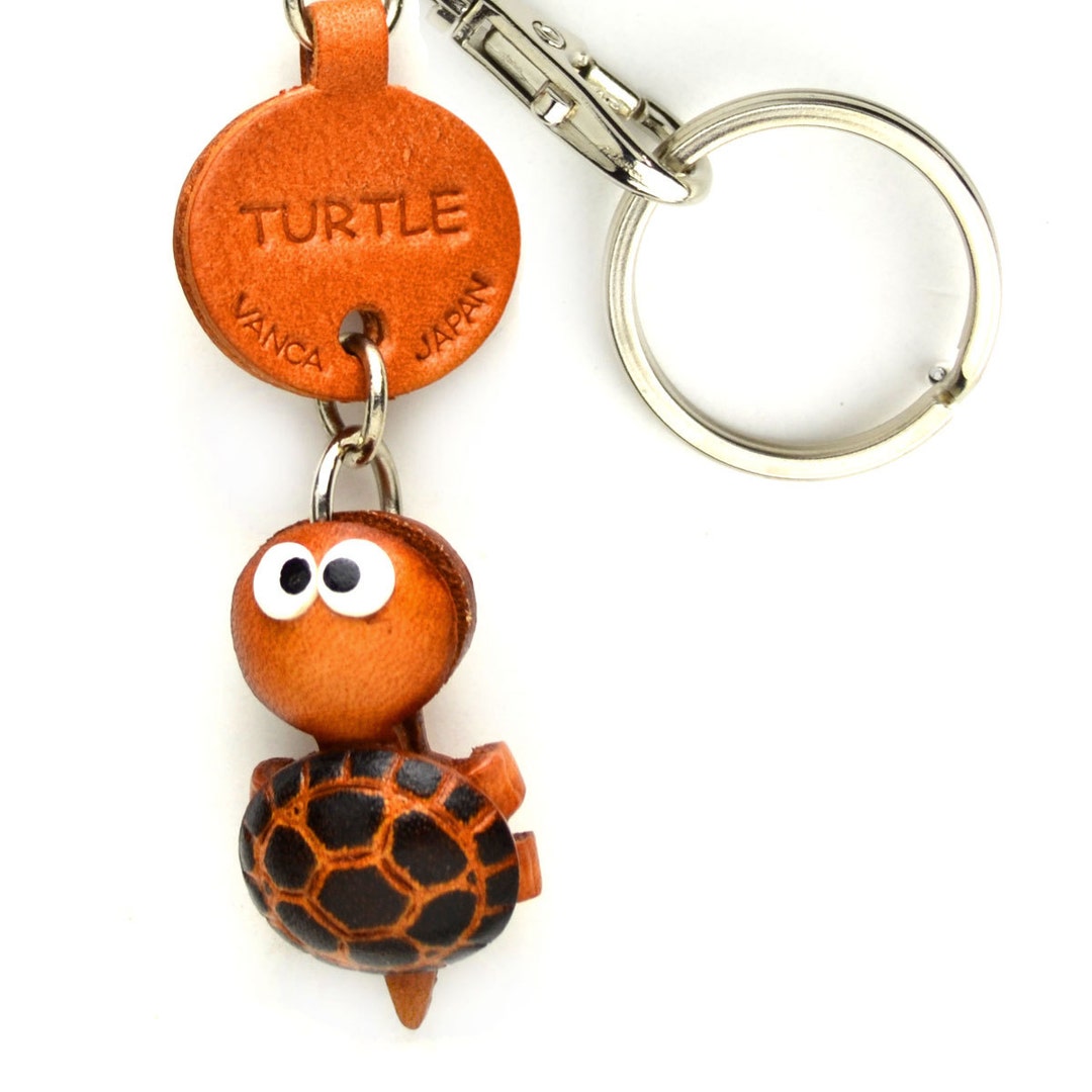 Turtle 3D Leather Fish/sea Animal Keychain Keyring Purse Charm Zipper ...