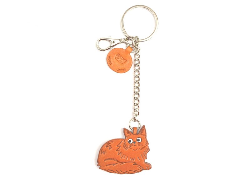 Maine Coon 3D Leather Cat Ring/bag Charm Keychain Keyring Key - Etsy