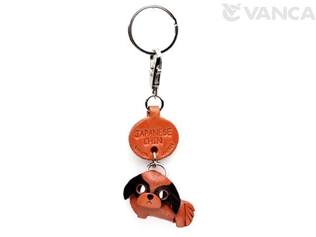Japanese Chin 3D Leather Dog Keychain Keyring Purse Charm Zipper Pull ...