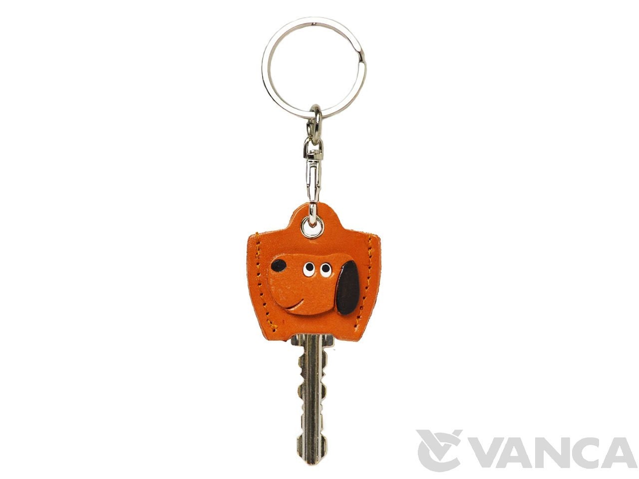 Dog 3D Leather Key Cover Cap Keychain VANCA Made in Japan | Etsy