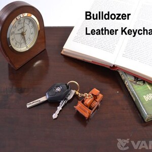 Bulldozer 3D Leather Keychain(l) *VANCA* Made in Japan #56189 - Etsy