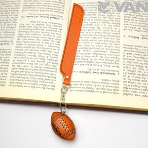 Rugby Ball/american Football Leather Charm Bookmark/bookmarks ...