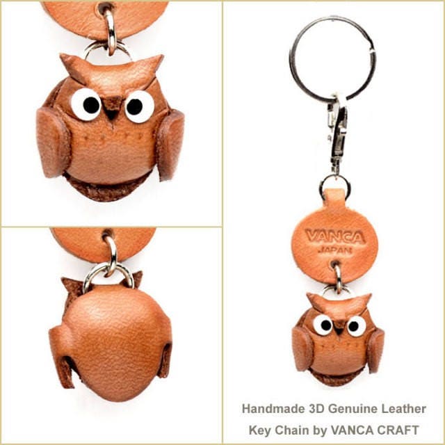 Owl 3D Leather Animal Little Zodiac Keychain Keyring Purse - Etsy