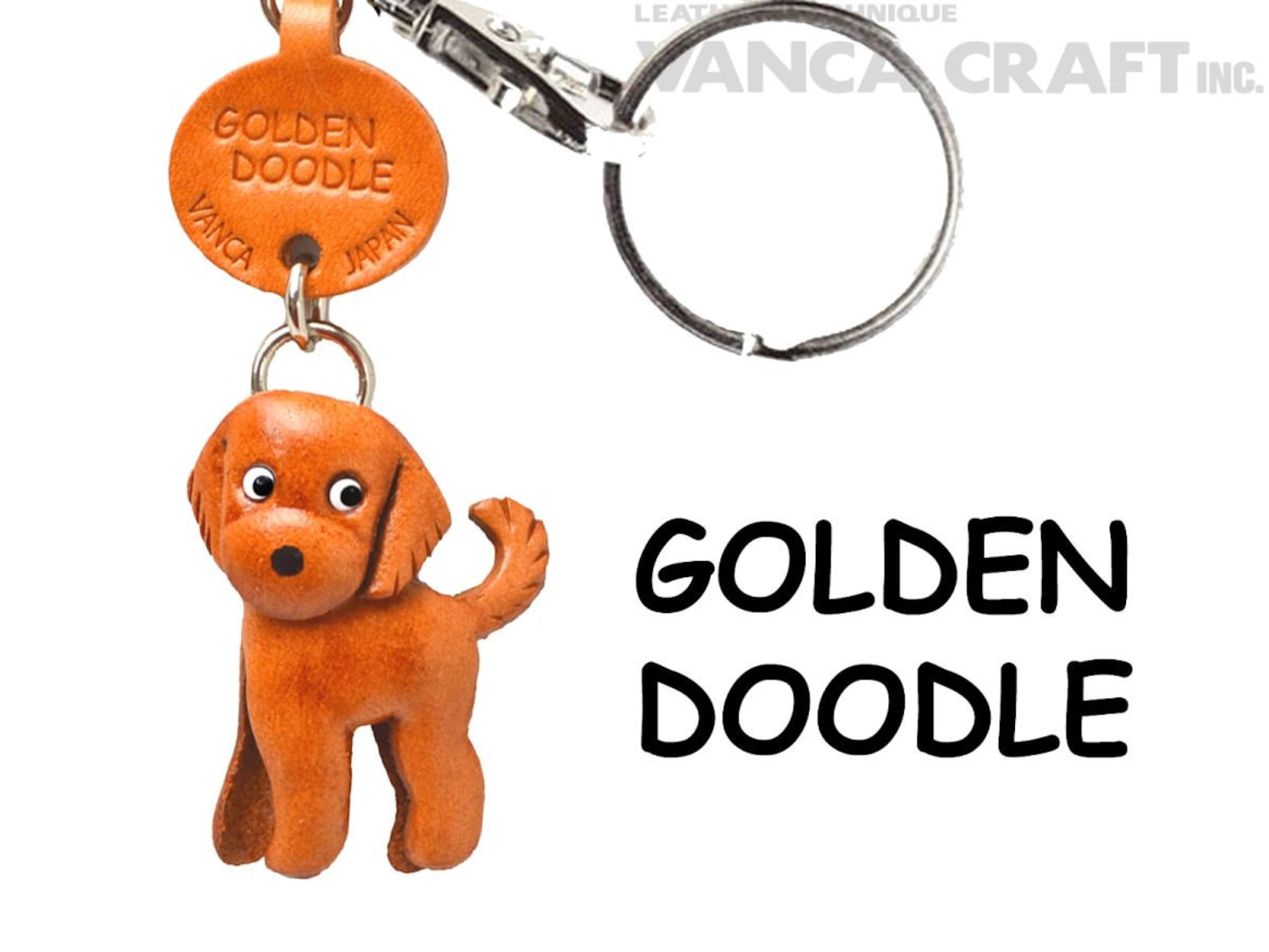 Goldendoodle 3D Leather Dog Keychain Keyring Purse Charm | Etsy