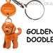 Goldendoodle 3D Leather Dog Keychain Keyring Purse Charm Zipper Pull ...