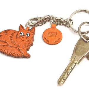 Maine Coon 3D Leather Cat Ring/bag Charm Keychain Keyring Key - Etsy