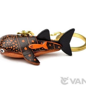 Whale Shark 3D Leather Handmade Keychain Bag Charm Car Ornament Handbag ...