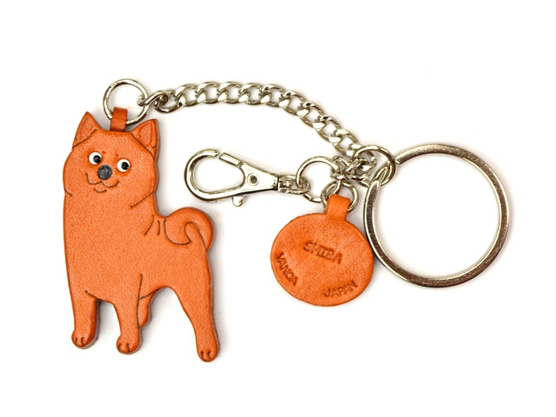 Shiba Inu 3D Leather Dog/animal Ring/bag Charm Keychain Keyring Key Fob ...