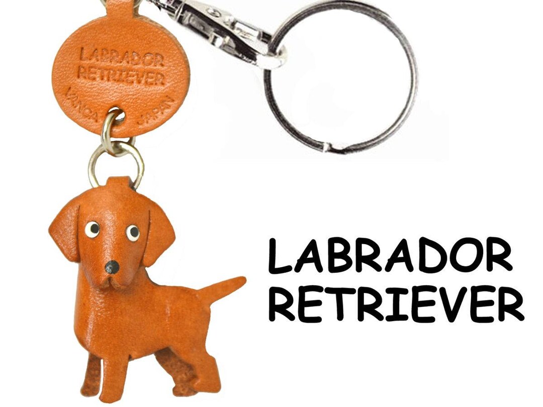 Labrador Retriever 3D Leather Dog Keychain Keyring Purse Charm Zipper ...