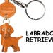 Labrador Retriever 3D Leather Dog Keychain Keyring Purse Charm Zipper ...