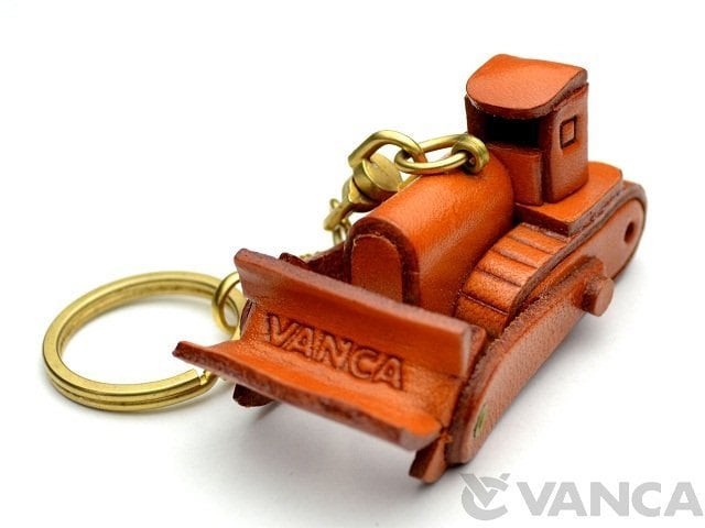 Bulldozer 3D Leather Keychain(l) *VANCA* Made in Japan #56189 - Etsy