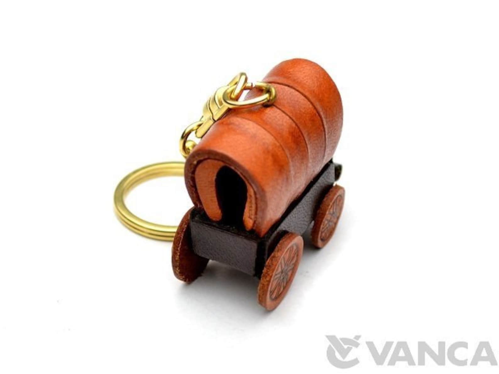 Covered Wagon Leather 3D Leather Keychain(l) *VANCA* Made in Japan ...